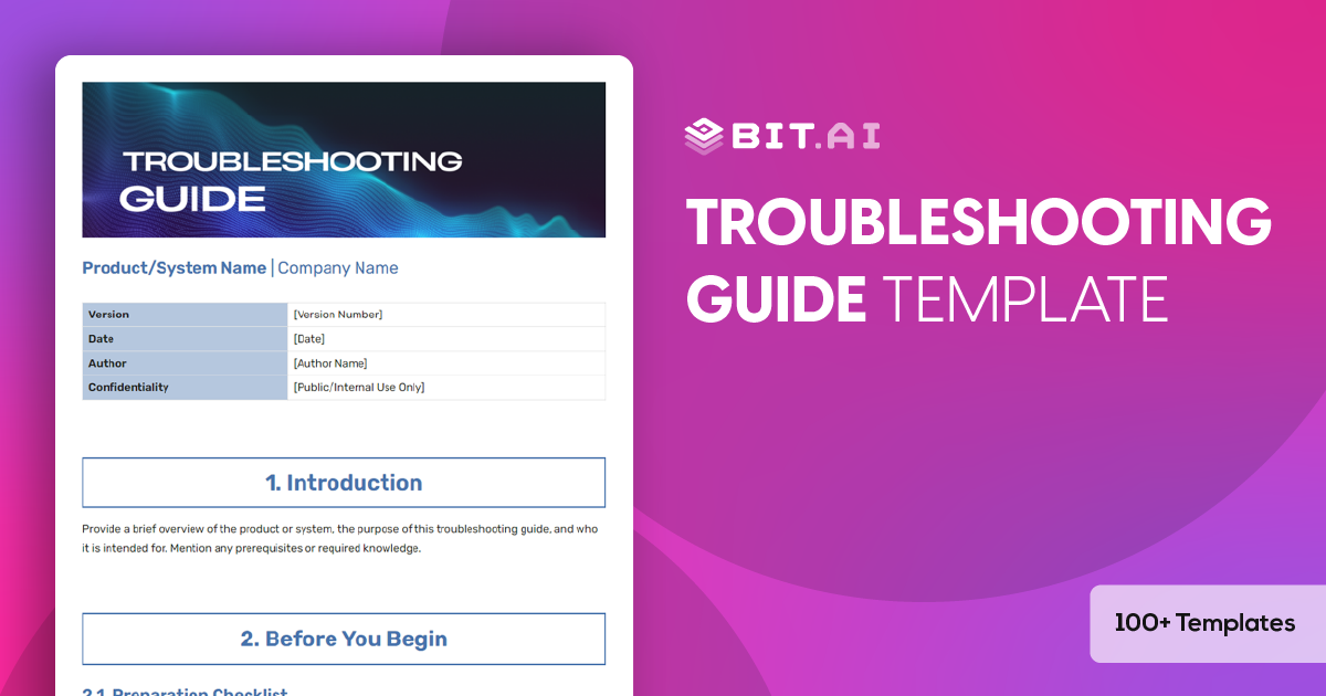 Troubleshooting Guide Template